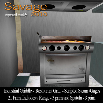 Second Life Marketplace - Industrial Griddle - Restaurant Grill ...