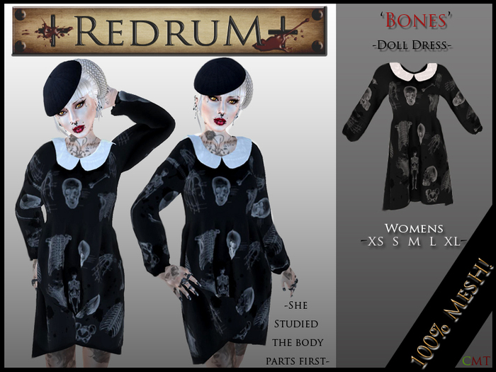Second Life Marketplace - +REDRUM+ Bones Doll Dress