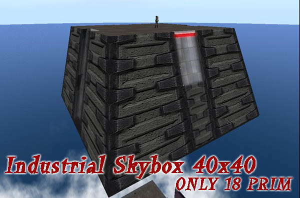 Second Life Marketplace - LOW PRIM Industrial House/club Skybox 40x40 ...