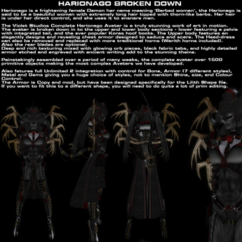 Second Life Marketplace - Violet Studios - Harionago Complete Demoness ...
