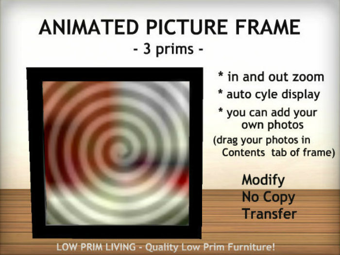 Second Life Marketplace - Animated Picture Frame [photo frame, wall ...