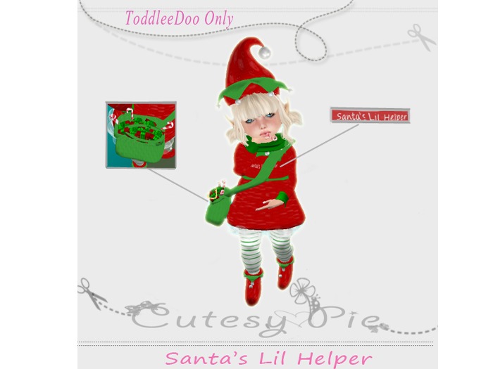 Second Life Marketplace - {Cutesy Pie} Santa's Lil Helper ToddleeDoo
