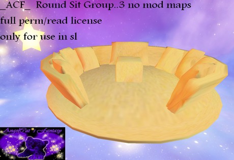 Second Life Marketplace - _ACF_ Round Sit Group (3 no mod maps)