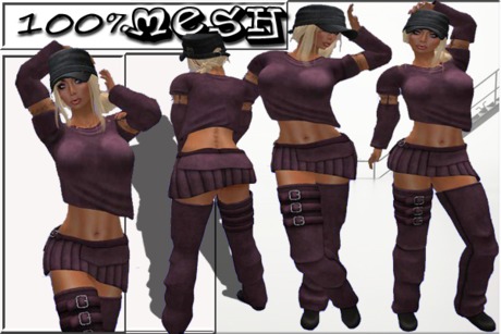 Second Life Marketplace - Tween Designs !!!...Pink Rave Outfit