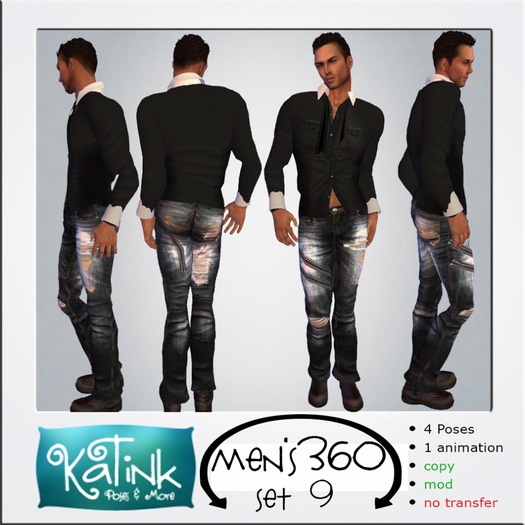Second Life Marketplace - KaTink - Male 360 Pose Set 9