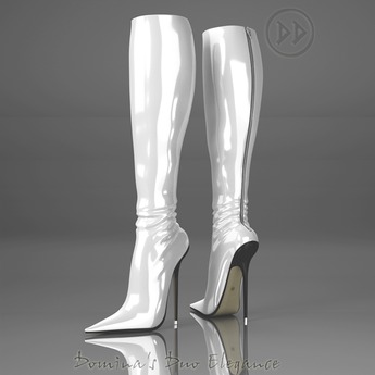 Second Life Marketplace - [DD] Elegance Evolution Boots - White Latex - DEMO