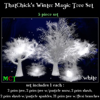 Second Life Marketplace - ThatChick's Winter Magic Trees Set MT - white