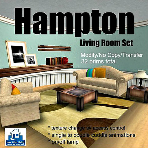 Second Life Marketplace - Hampton Living Room Set [living room ...