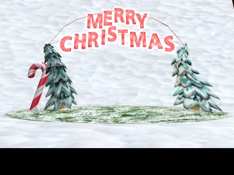 Second Life Marketplace - Merry Christmas Tree Banner with Light Boxed