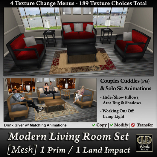 Second Life Marketplace - Copy/Modify, 1 Prim, Texture Change, Modern ...