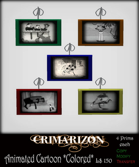 Second Life Marketplace - CRIMARIZON Animated Cartoon Colored