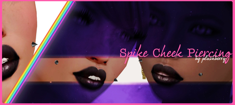 Second Life Marketplace - Plushberry ~ Spike cheek piercings ~ (PACK)