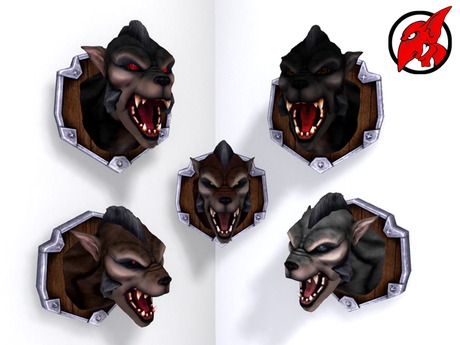 Second Life Marketplace - Mounted Werewolf Heads