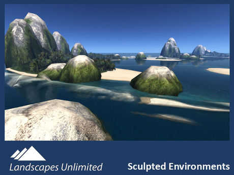 Second Life Marketplace - Sim Surround Landscape TROPICS (full sim ...
