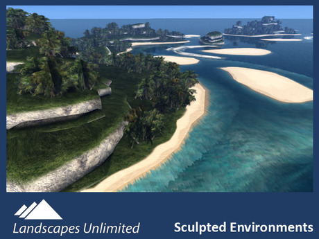 Second Life Marketplace - Sim Surround Landscape TROPICS (full sim ...