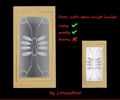 Second Life Marketplace - Door with open script