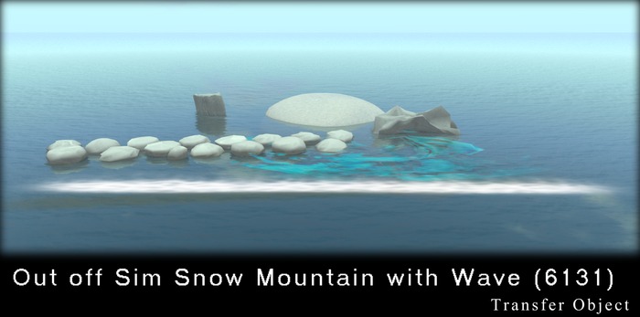 Second Life Marketplace - Out of Sim Decor Snow Mountain Caribean water