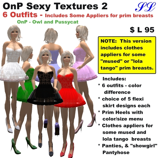 Second Life Marketplace - OnP Sexy Texture2 Flexi Skirt Sets