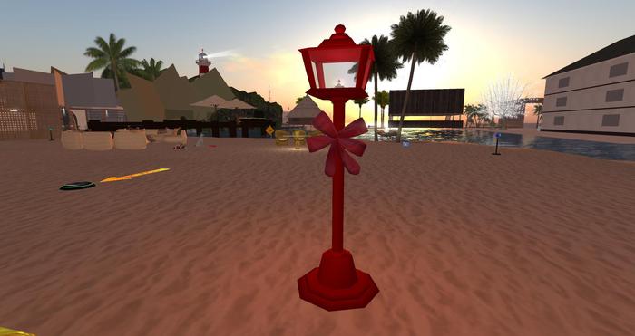 Second Life Marketplace - GH Lamp Post Antique 4 with Bow
