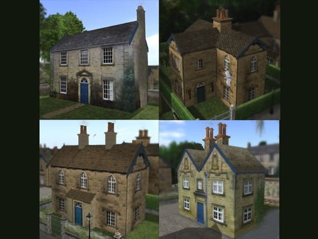 Second Life Marketplace - LOW PRIM Scene Buildings (SET 1) - cottage ...