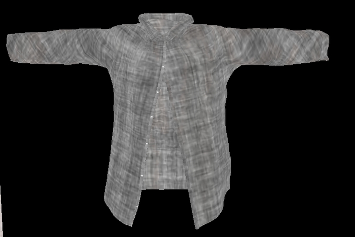 Second Life Marketplace - Mens Open Shirt Grey Linen Stripe Mesh Shirt