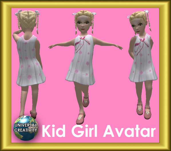 Second Life Marketplace - Universal Creativity - Mesh Complete Kid girl ...