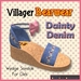 Second Life Marketplace - (Villager Bearwear Dainty Denim Wedge Sandals)