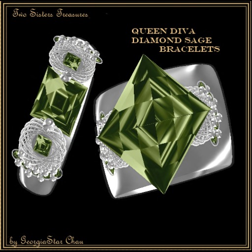 Second Life Marketplace - TST Diva Queen Sage Diamond Bracelets