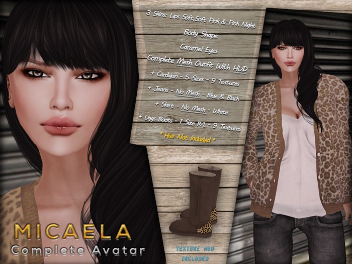 Second Life Marketplace - MICAELA - Complete Avatar (3 Skins,Shape,Eyes ...