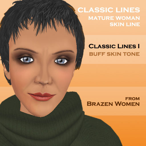 Second Life Marketplace - Classic Lines I - Buff Tone Aged Skin (4-Pack)