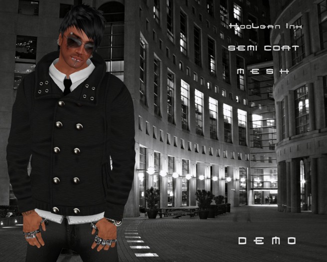 Second Life Marketplace Hooligan Ink Semi Coat Demo