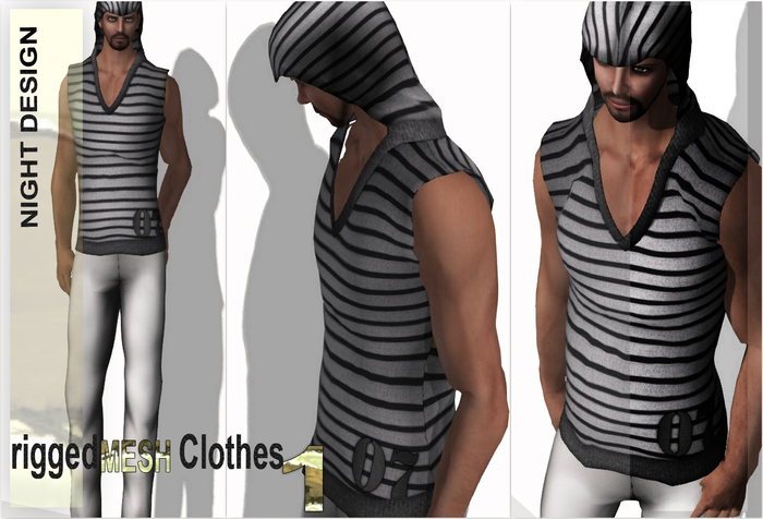 Second Life Marketplace - night's full perm rigged mesh men clothes 1