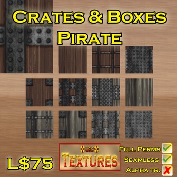 Second Life Marketplace - USC Textures - Crates & Boxes: Pirate