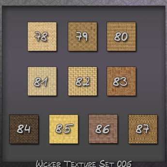 Second Life Marketplace - SZ - Seamless Wicker / Raffia Texture Set 6