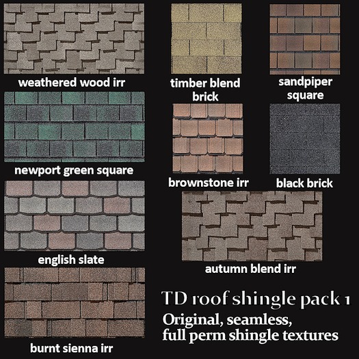 Second Life Marketplace - TD Roof Shingle Pack 1