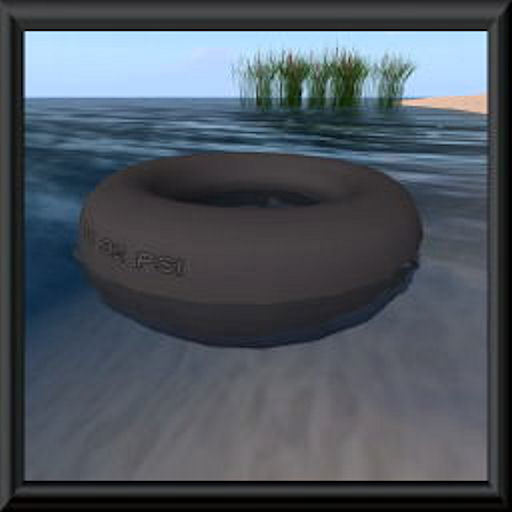 Second Life Marketplace - Black ~ Inner Tube Float Box (rez me and open me)