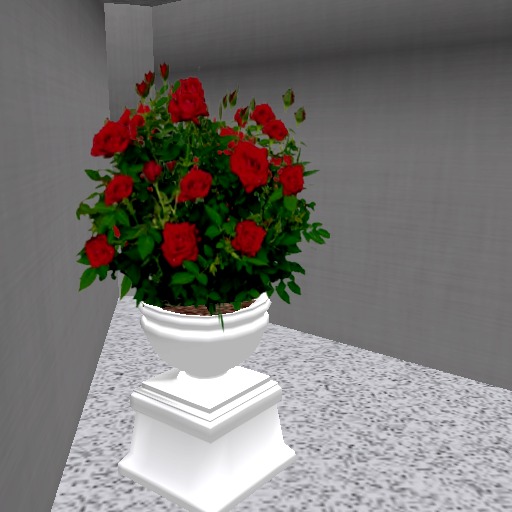 Second Life Marketplace - Sculpted Potted Roses in Garden Urn COPY/MOD ...