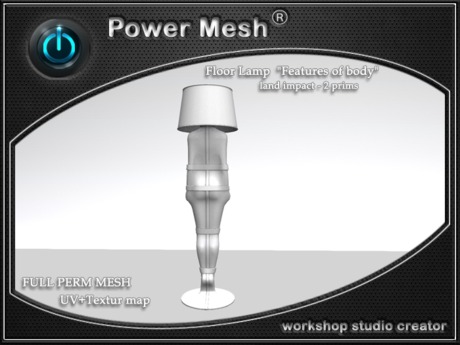Second Life Marketplace - - { POWER MESH } - Full Perm Floor Lamp ...