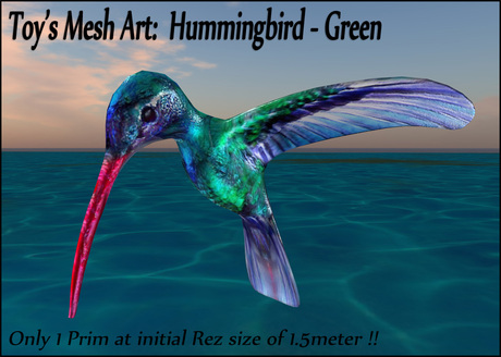 Second Life Marketplace - HUMMINGBIRDS - 2 Textured Mesh Birds - mod ...