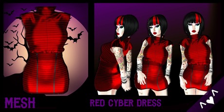 Second Life Marketplace - ^v^DRBC^v^Red Cyber Dress