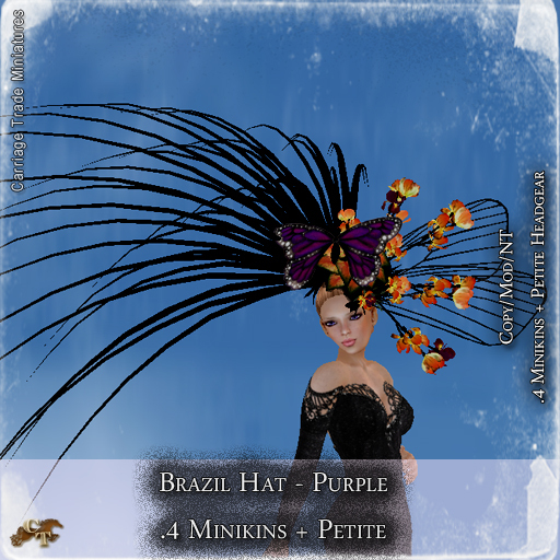 Second Life Marketplace - @CTM@ Brazil Hat (P/I/.4 M) Purple