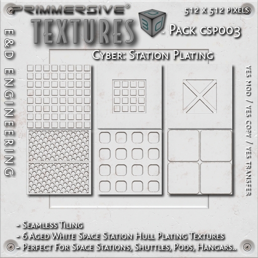 Second Life Marketplace - [CSP003] 6 512px Cyber Space Station Hull ...