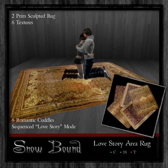 Second Life Marketplace - Snow Bound - Love Story 2 Texture Change Rug ...