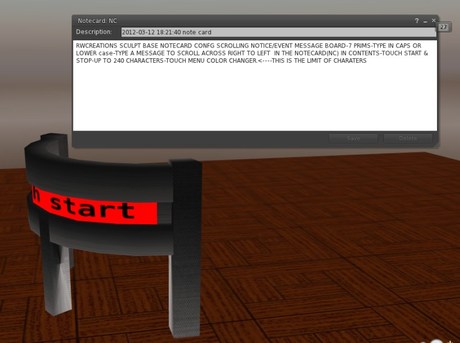 Second Life Marketplace - Notecard Configuration Scrolling Text Message ...