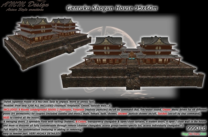 Second Life Marketplace - *AMM Design Building Genruku Shogun House ...