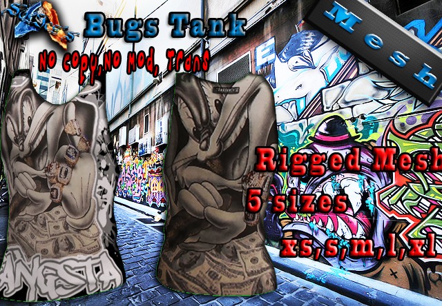 Second Life Marketplace - *SoL!ce's* Men's Mesh Tank Bugs Bunny