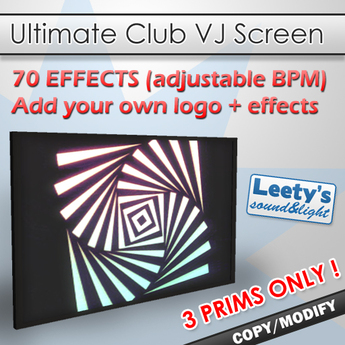 Second Life Marketplace - Ultimate Club VJ Screen (sync to music)
