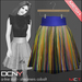 Second Life Marketplace - DCNY Mesh A-Line Skirt in Streamers Cobalt