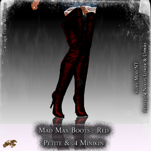 Second Life Marketplace - @CTM@ Mad Max Boots (P/I/.4M) Red