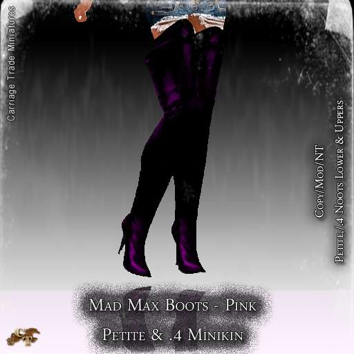 Second Life Marketplace - @CTM@ Mad Max Boots (P/I/.4M) Pink